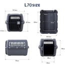 航空基準IATAクリア 旅行や病院へのペットハードキャリー ペットケンネル・ファーストクラス ブラックエディション（L70） – OFT STORE